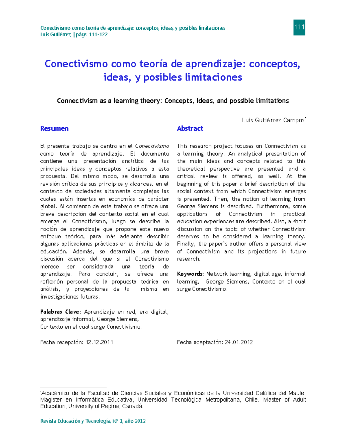 Conectivismo COMO Teoria DEL Aprendizaje - Conectivismo como teoría de ...