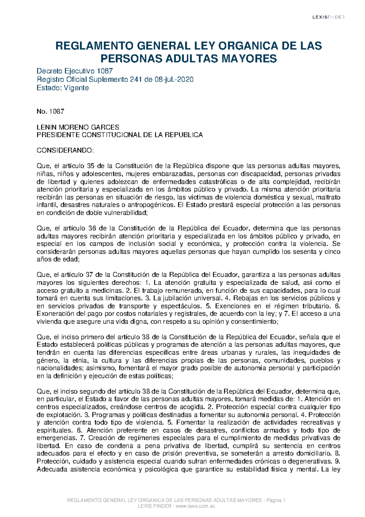 Reglamento lopam 0382842001 601663401 - REGLAMENTO GENERAL LEY ORGANICA ...