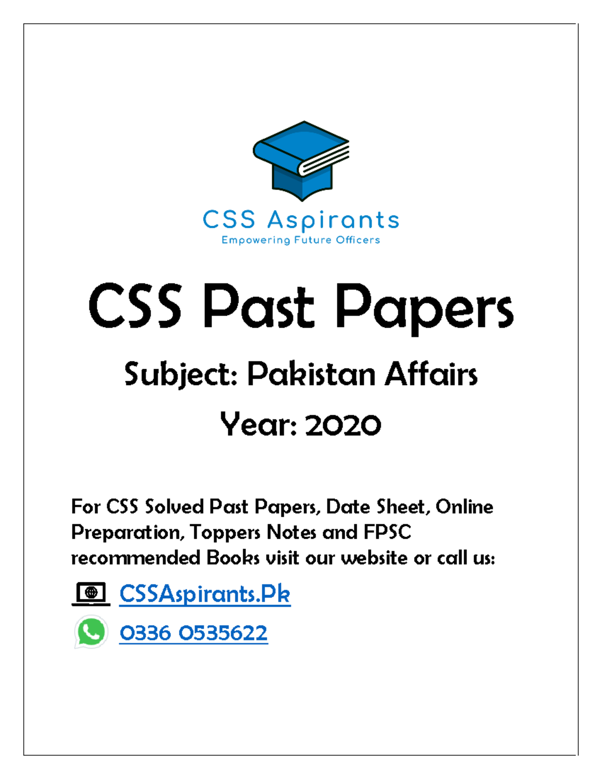 Pakistan-Affairs-2020 - CSS Past Papers Subject: Pakistan Affairs Year ...