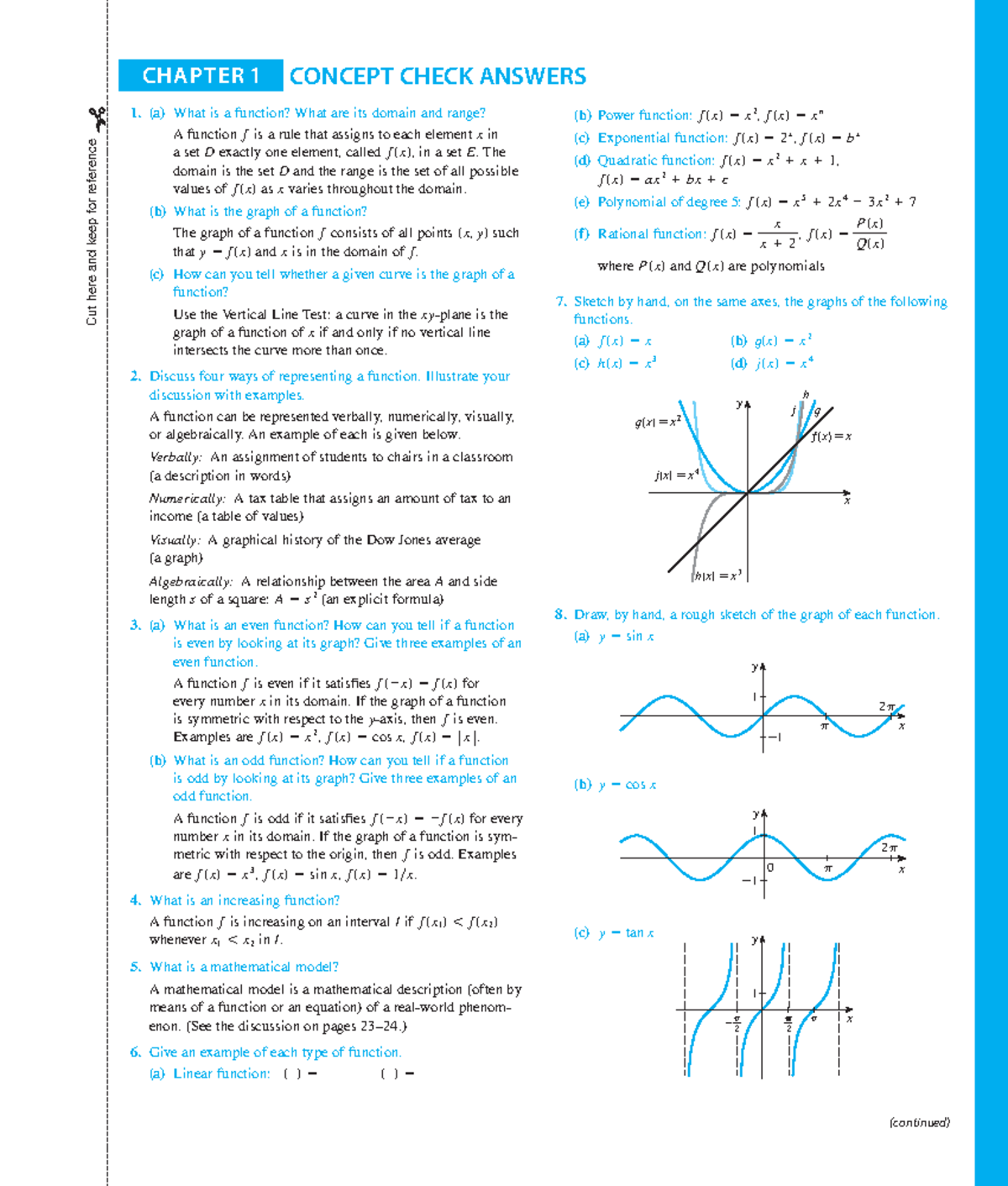 Concept check - Svar - Cut here and keep for reference Chapter 1 ...