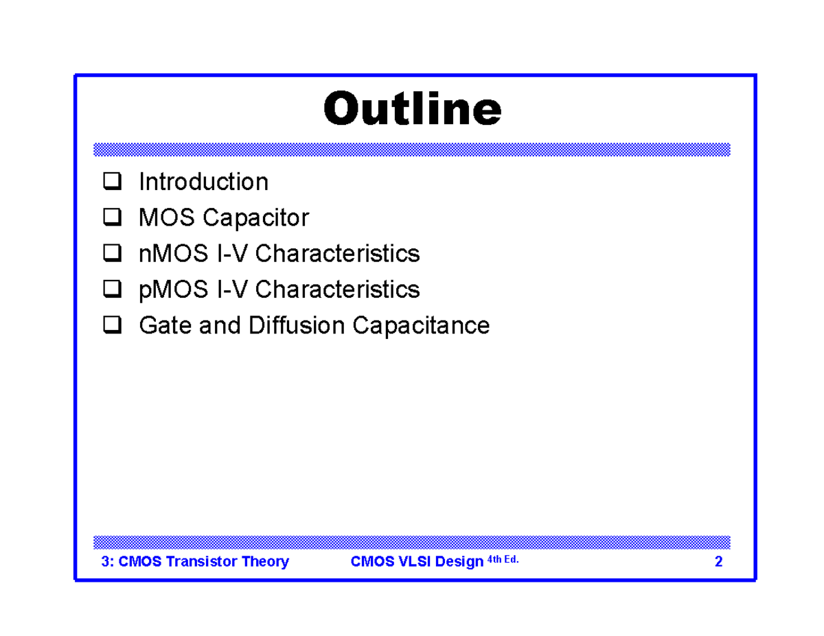 2a - good - Outline ####### Introduction ####### MOS Capacitor ...