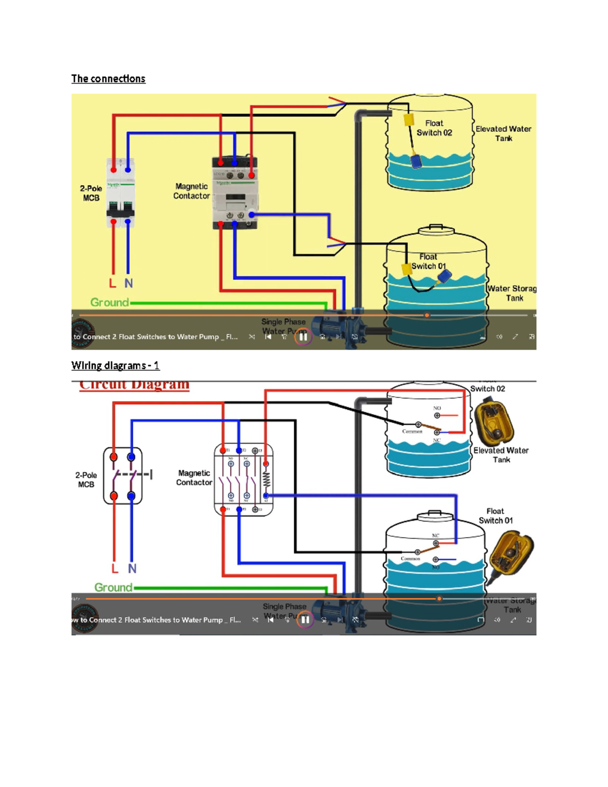 How to connect two float switches with 2 tanks - Electrical Engineering ...