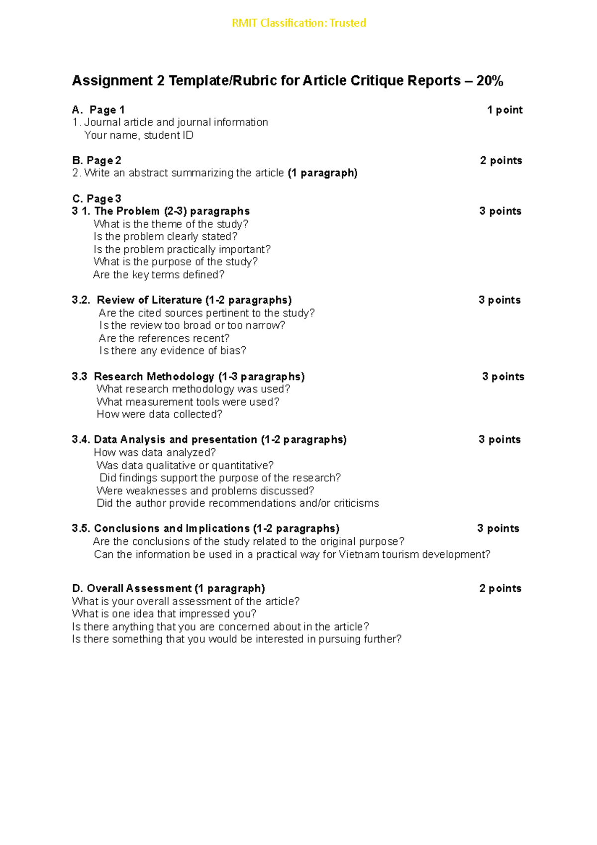 Assignment 2 Template and Rubric-1 - Assignment 2 Template/Rubric for ...