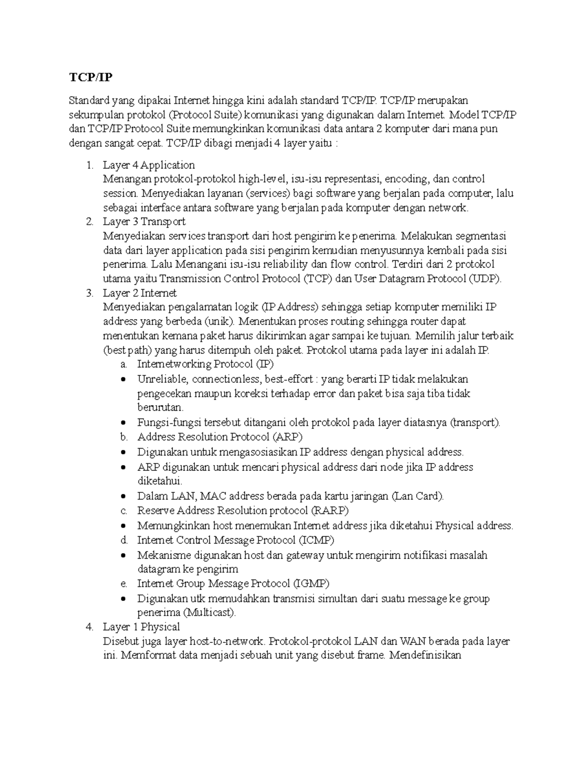 TCP - Tentang TCP pada jaringan komputer - TCP/IP Standard yang dipakai Internet hingga kini ...