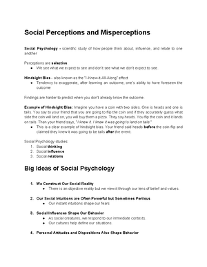 Module 1 - Introduction to Social Psychology - Chapter 1 - Introducing ...