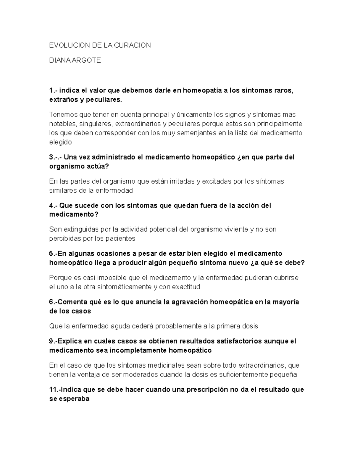 Evolucion DE LA Curacion - EVOLUCION DE LA CURACION DIANA ARGOTE 1 ...