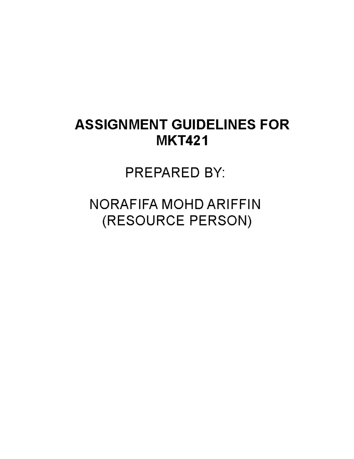 MKT421 Product Development Assignment Semester October 2020- February ...