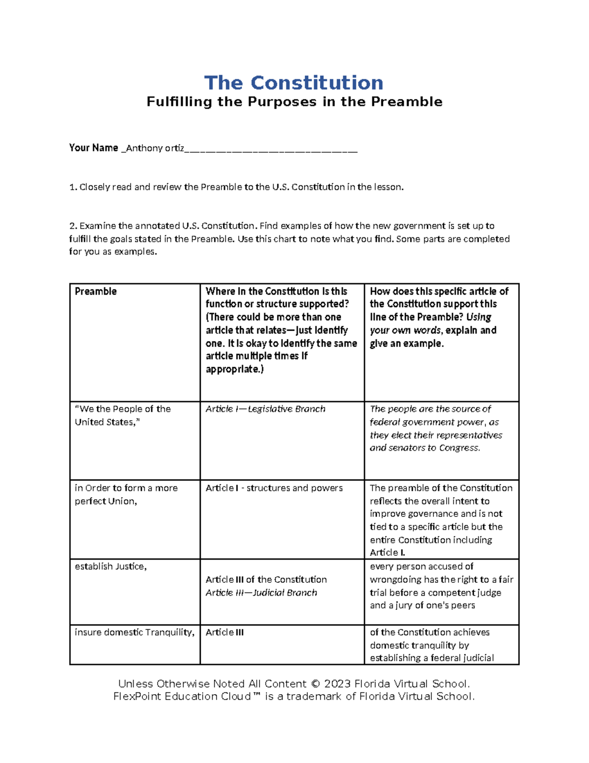 The constitution template - The Constitution Fulfilling the Purposes in ...