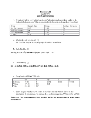 Formula Sheet - Summary Intro to Biostatistics - Note: It is up to you ...