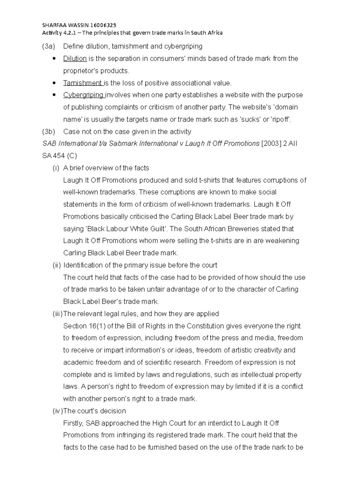 LU 4 - Activity 4 - Useful and helpful - SHARFAA WASSIN 16006329 ...
