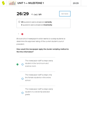 [Solved] Which of the following scatterplots best shows an outlier in ...