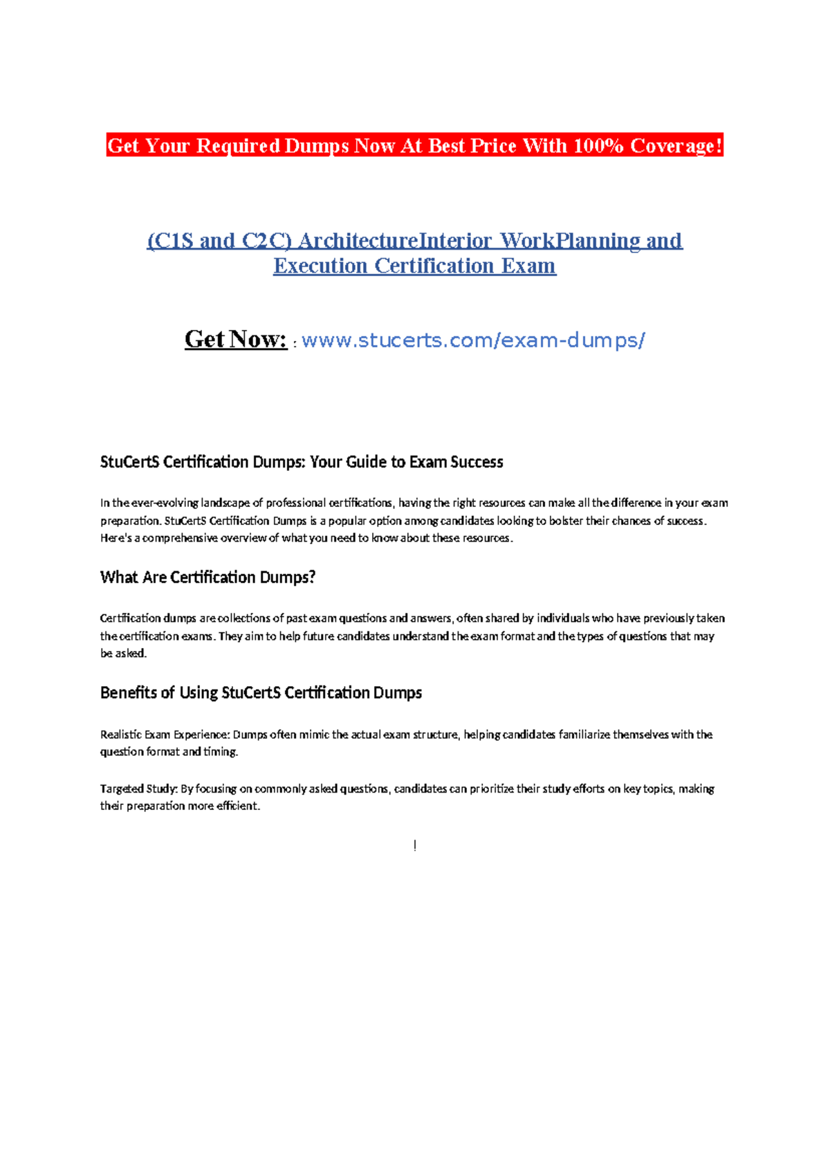 (C1S and C2C) Architecture Interior Work Planning and Execution ...