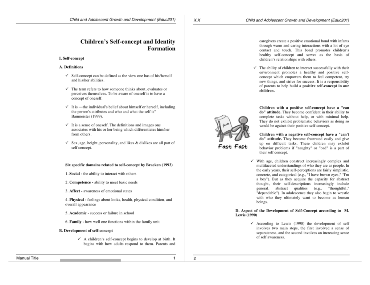 Lesson 4 - Lecture notes 4 - Child and Adolescent Development - Studocu