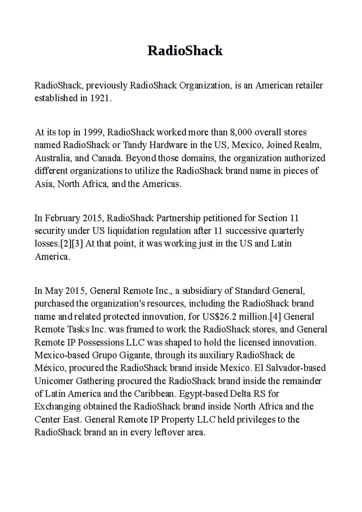 Radio Shack - Ifah - RadioShack RadioShack, previously RadioShack ...