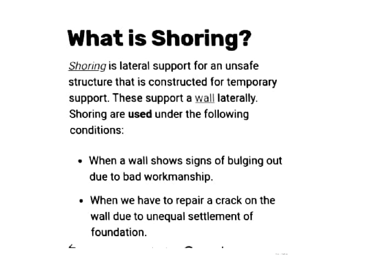 Shoring 1 - Best - What is Shoring? Shoring is lateral support for an ...