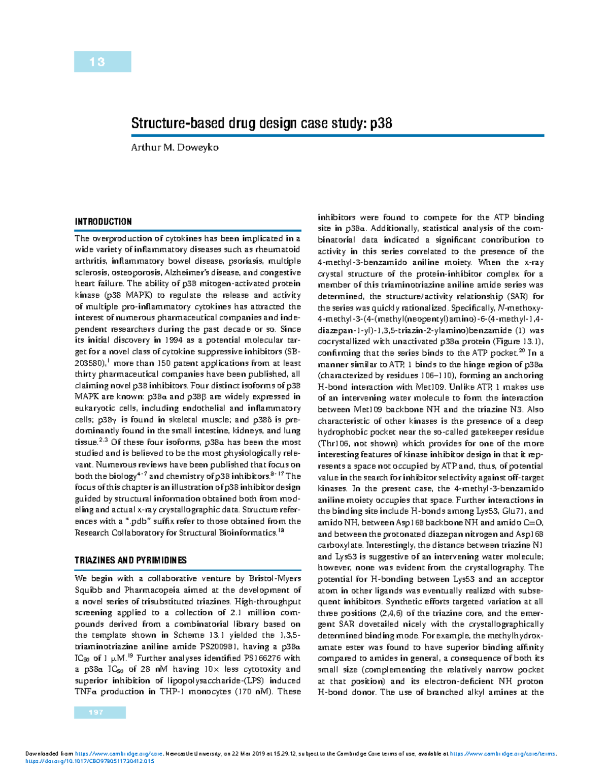 Structurebased drug design case study p38 - 13 Structure-based drug ...