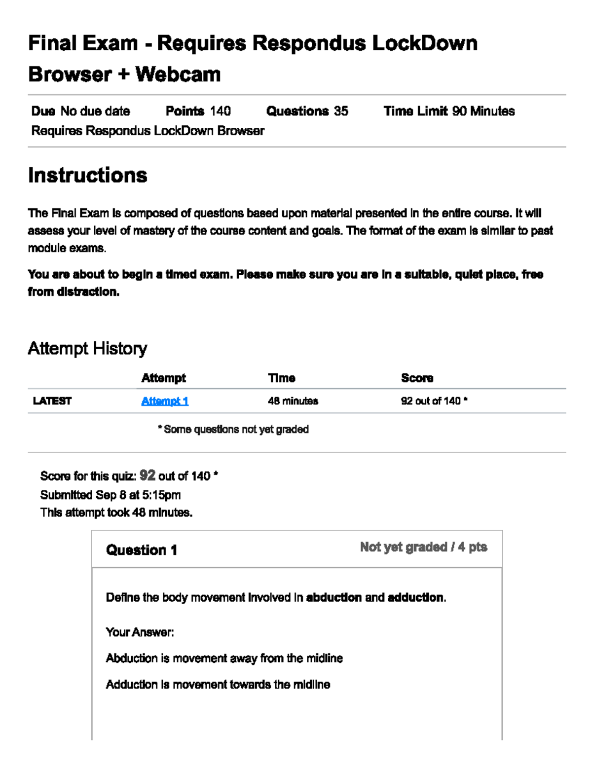 Portage Learning AP I Final Exam - NRSG 201 - Studocu