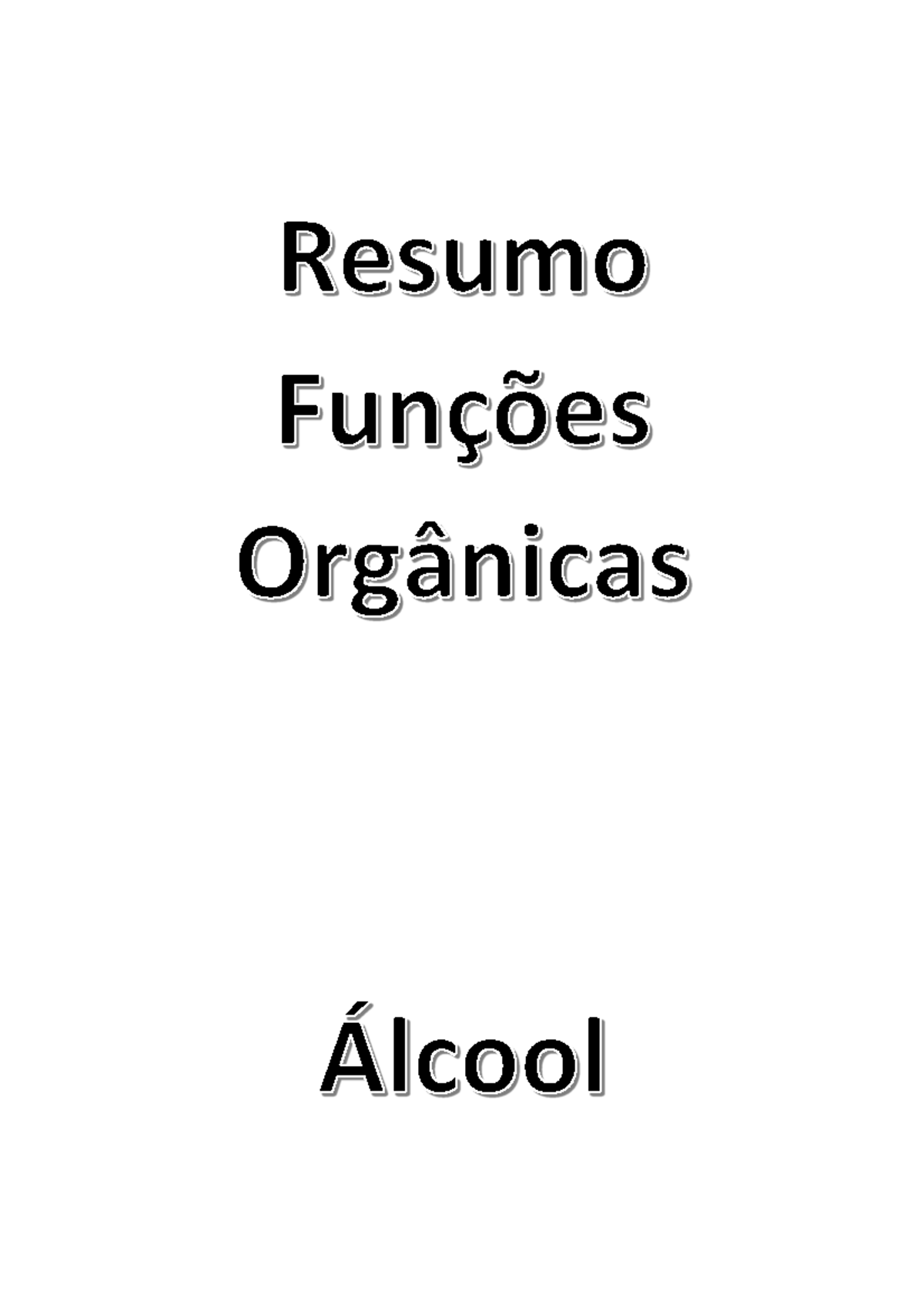 Função orgânica - álcool - Pequeno resumo das nomenclaturas dos ...