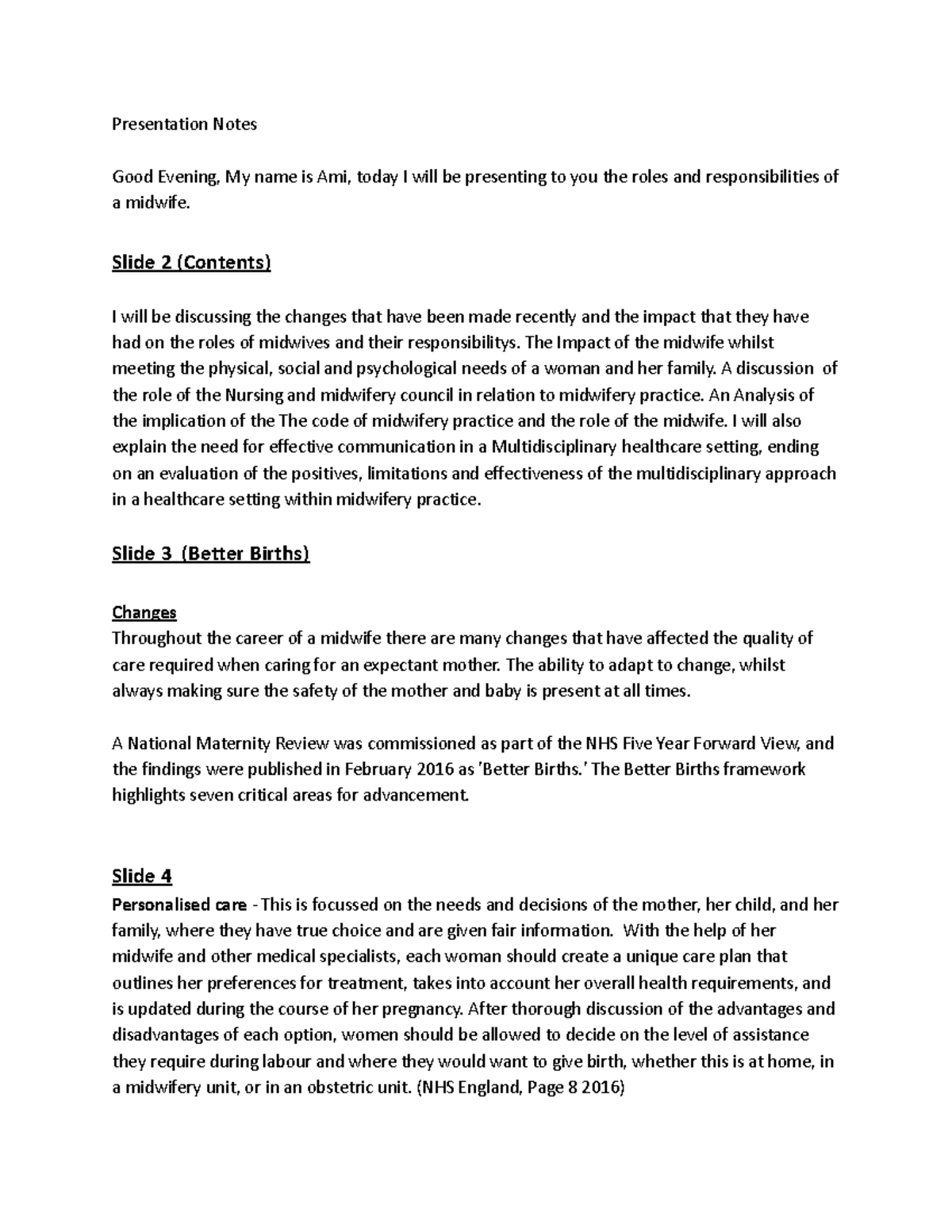 Unit 8 Presentation Notes - Presentation Notes Good Evening, My name is ...