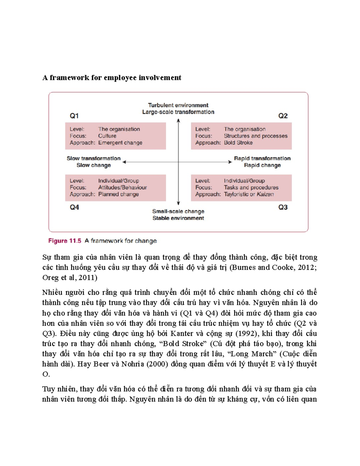 A framework for employee involvement + choice - A framework for ...