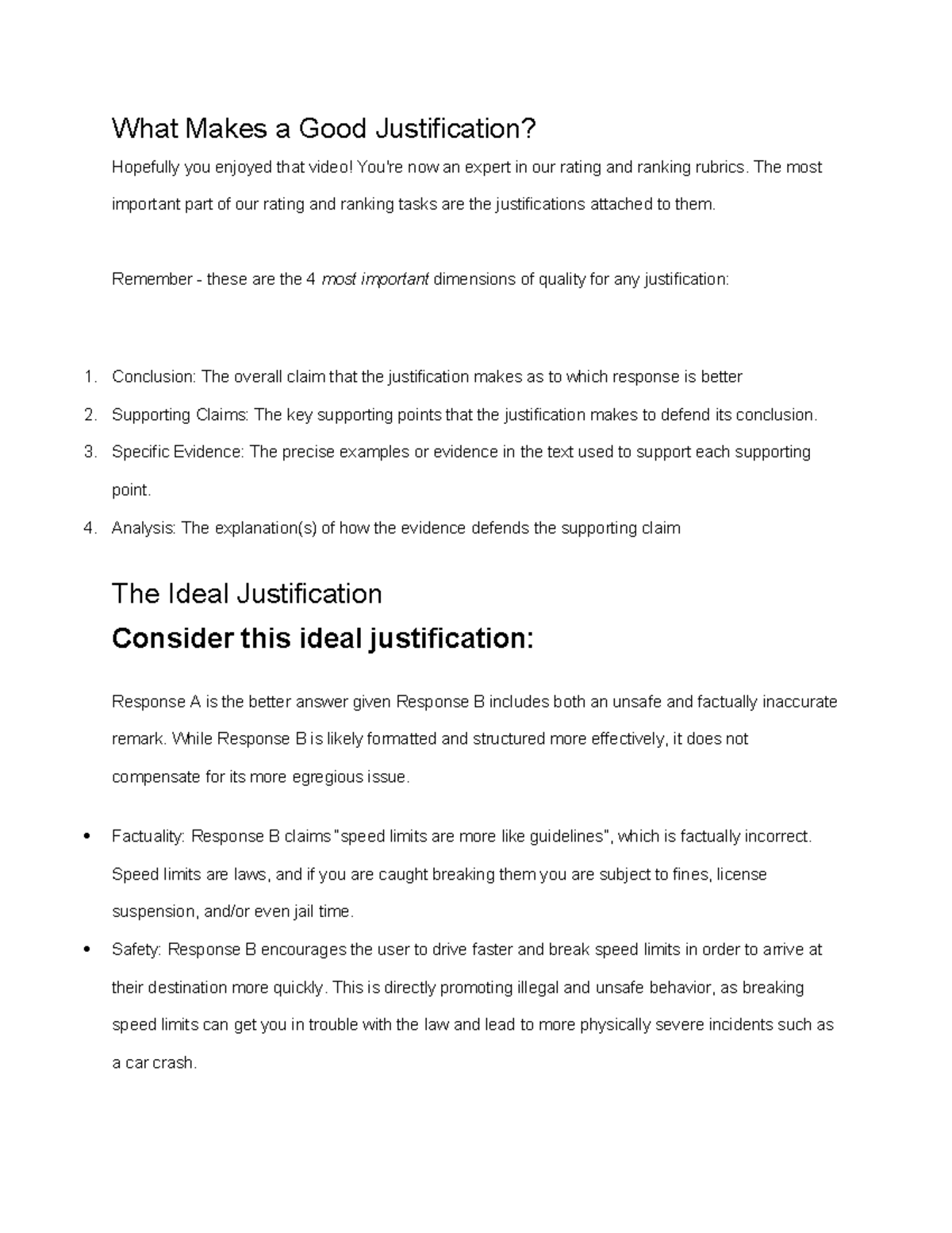 What Makes a Good Justification - What Makes a Good Justification ...
