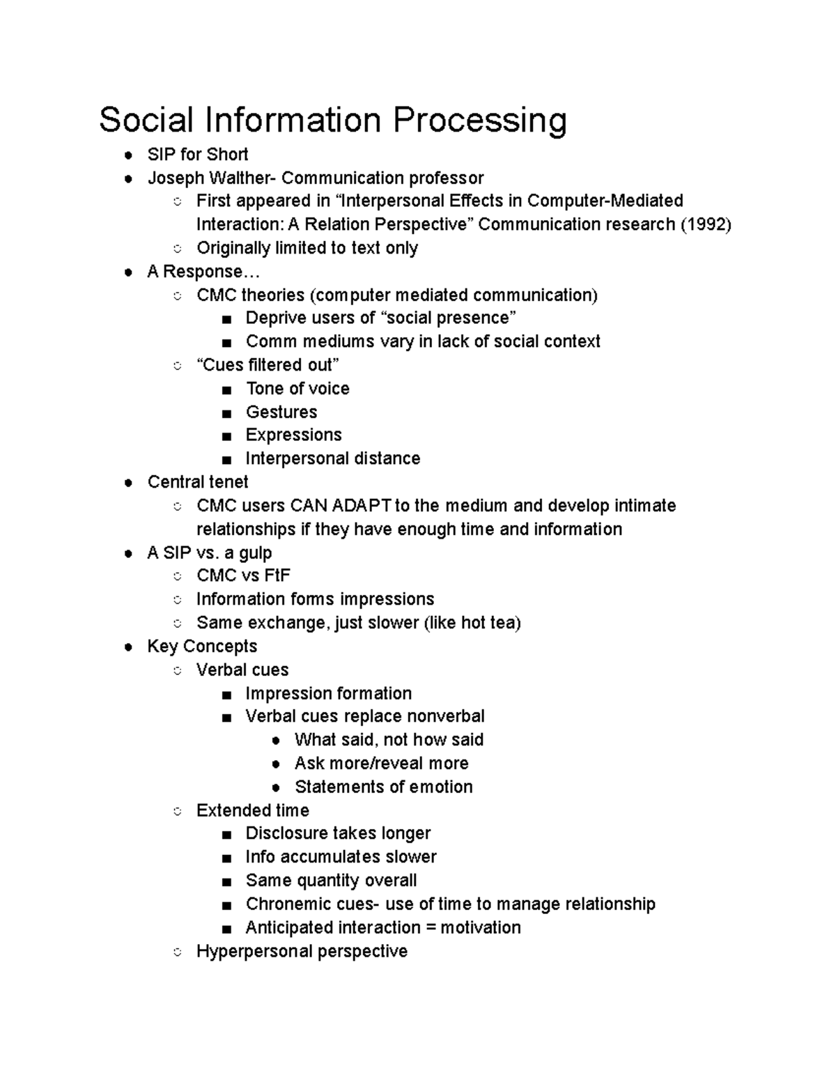 SIP - from spring 2020 - Social Information Processing SIP for Short ...