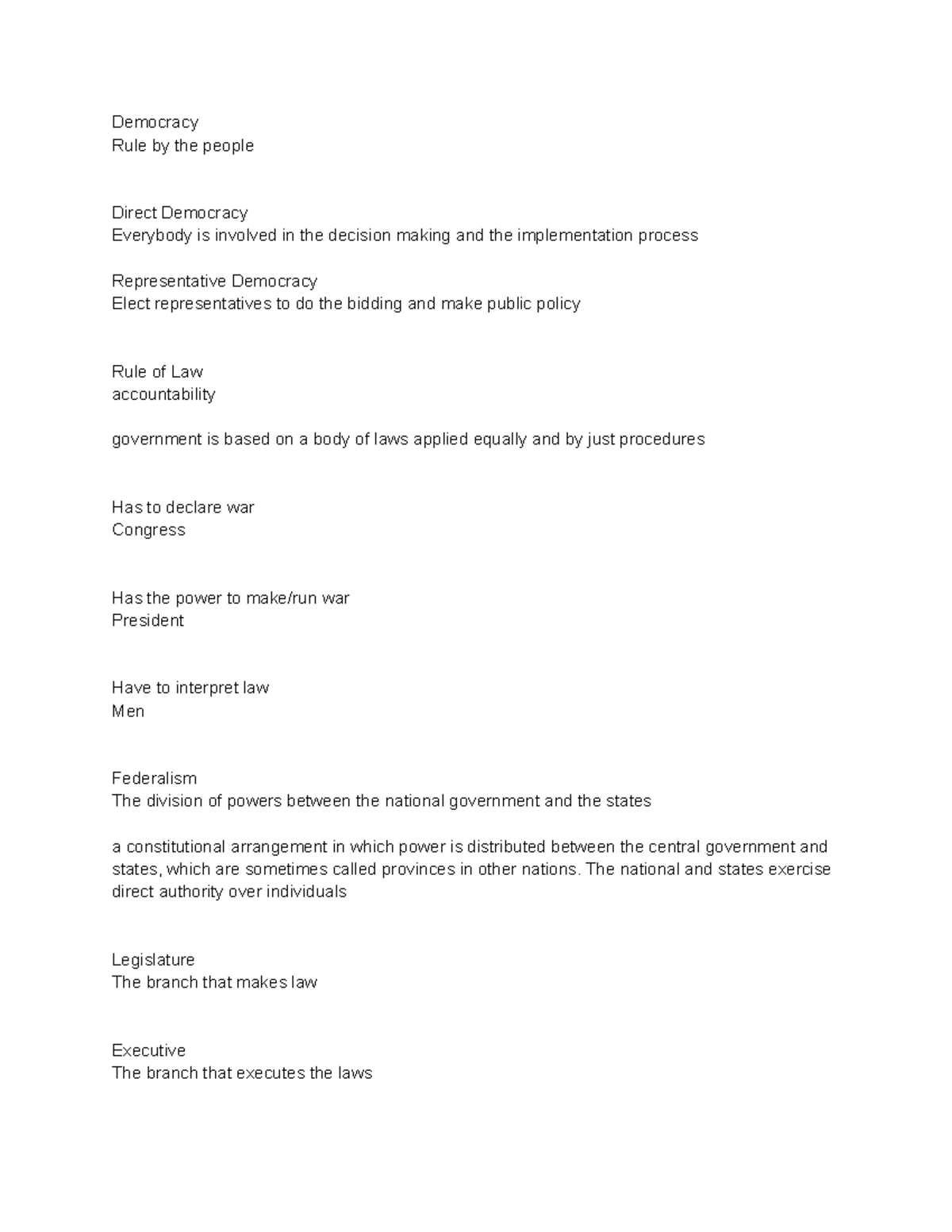 Rule of Law, Direct Democracy, Senatorial Courtesy - Democracy Rule by ...