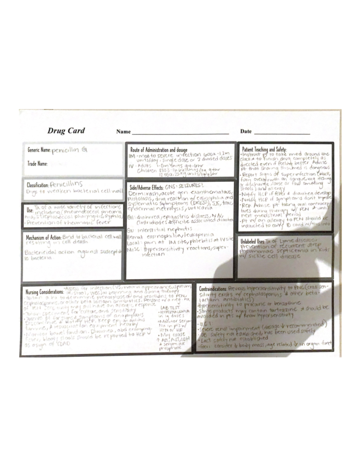 Module 5 Drug Cards - NSG 124 - Studocu