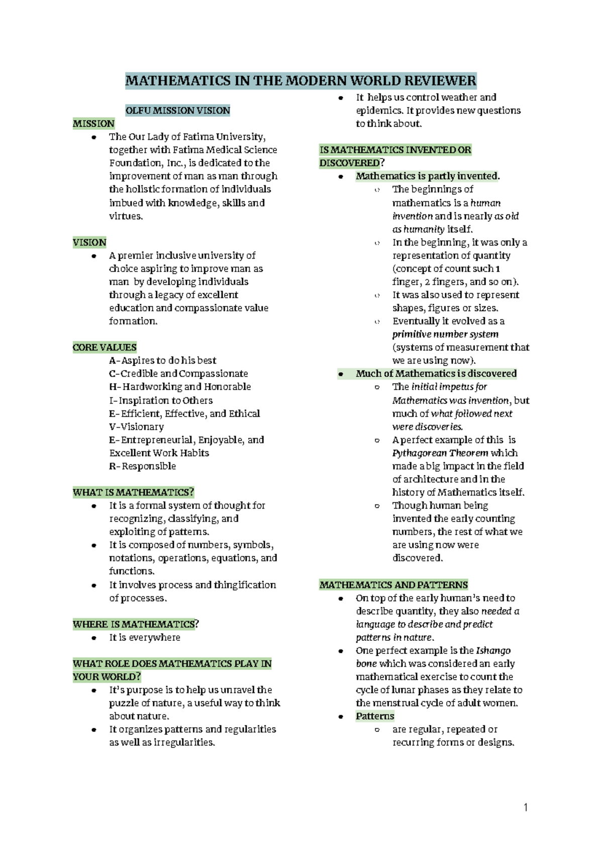 Inbound 110818794837647646 - MATHEMATICS IN THE MODERN WORLD REVIEWER ...