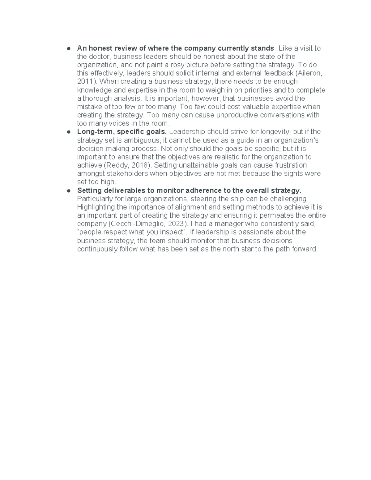 BUS 687 C - WORK - An honest review of where the company currently ...