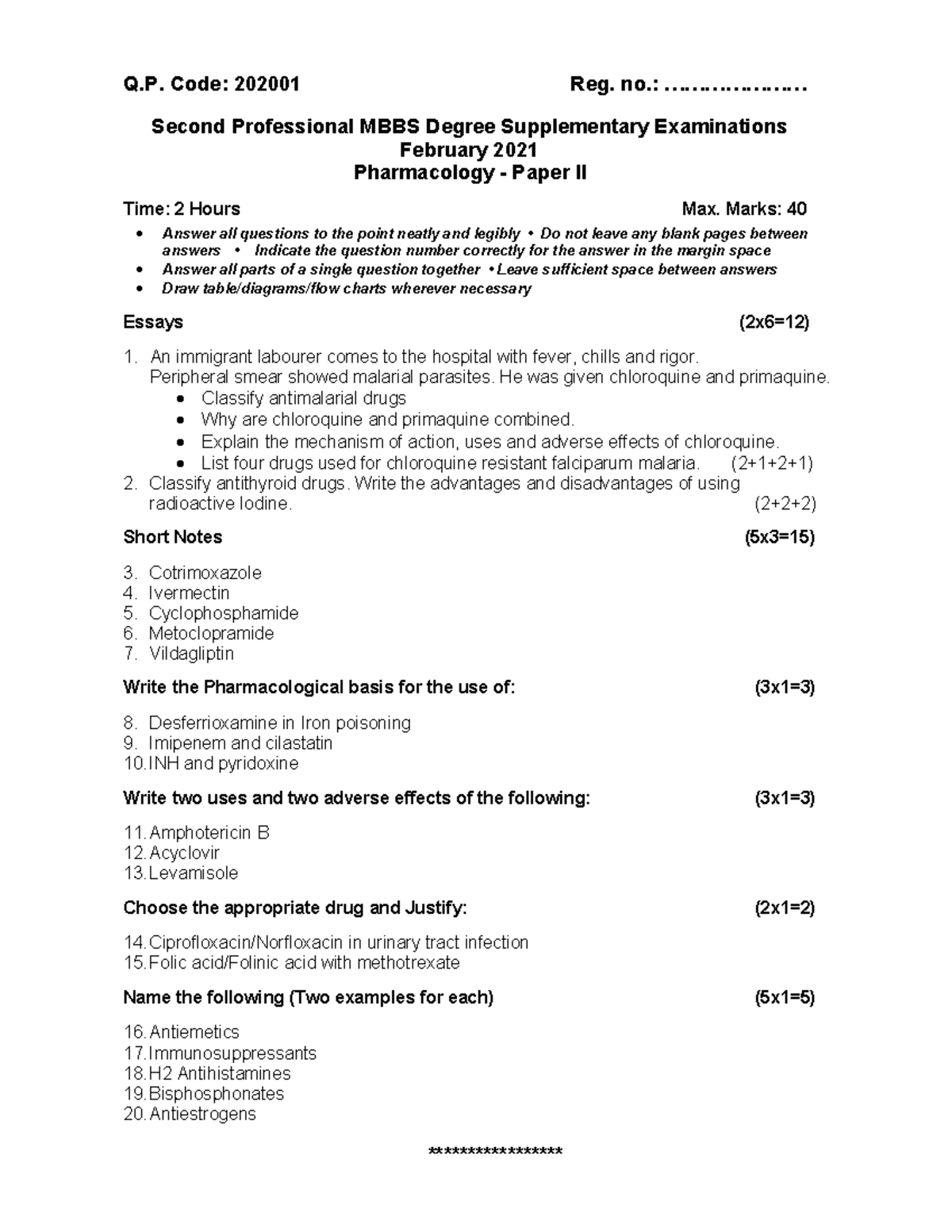 202001 - Summary Bachelor of Computer Applications - Q. Code: 202001 ...