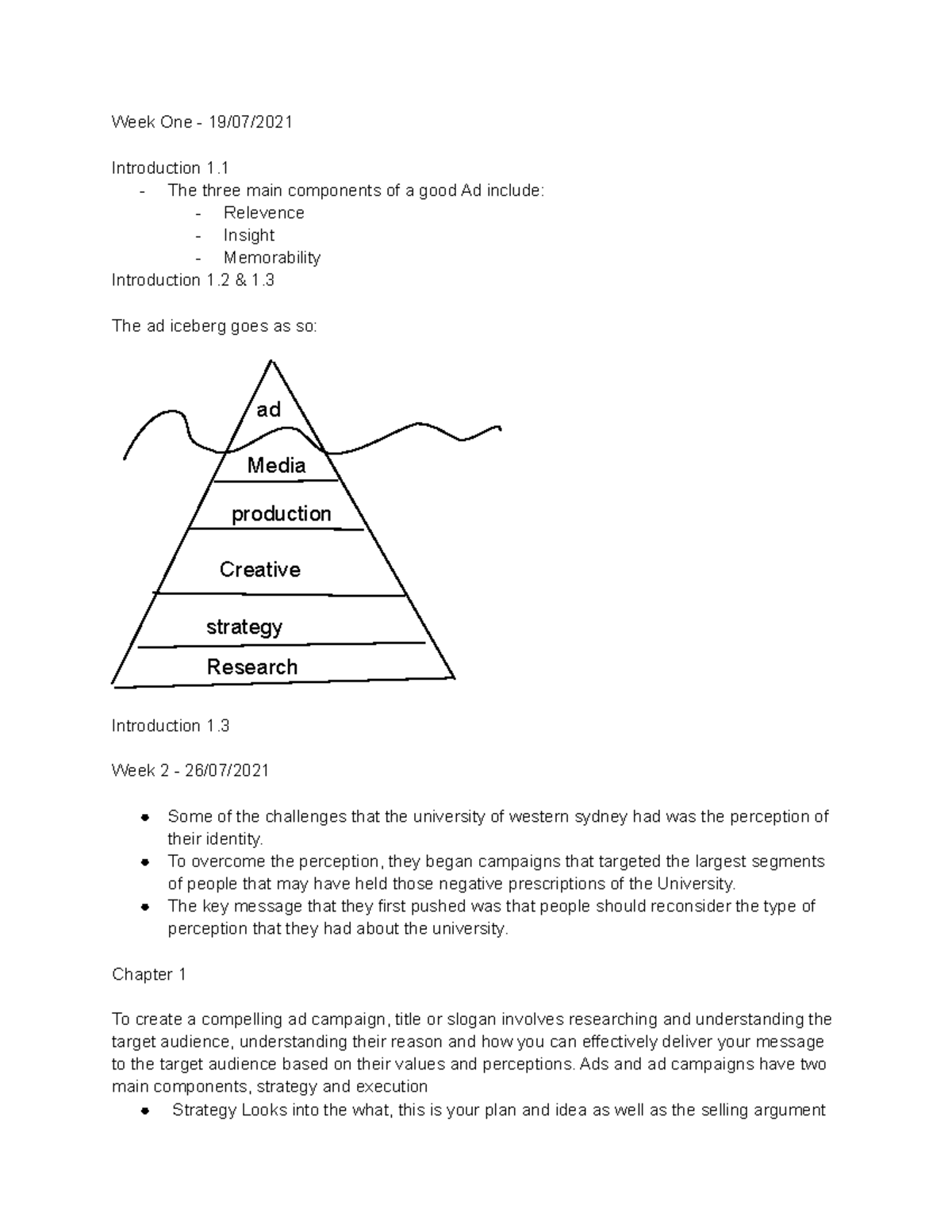 Introduction to Advertising - 100706 - UWS - Studocu