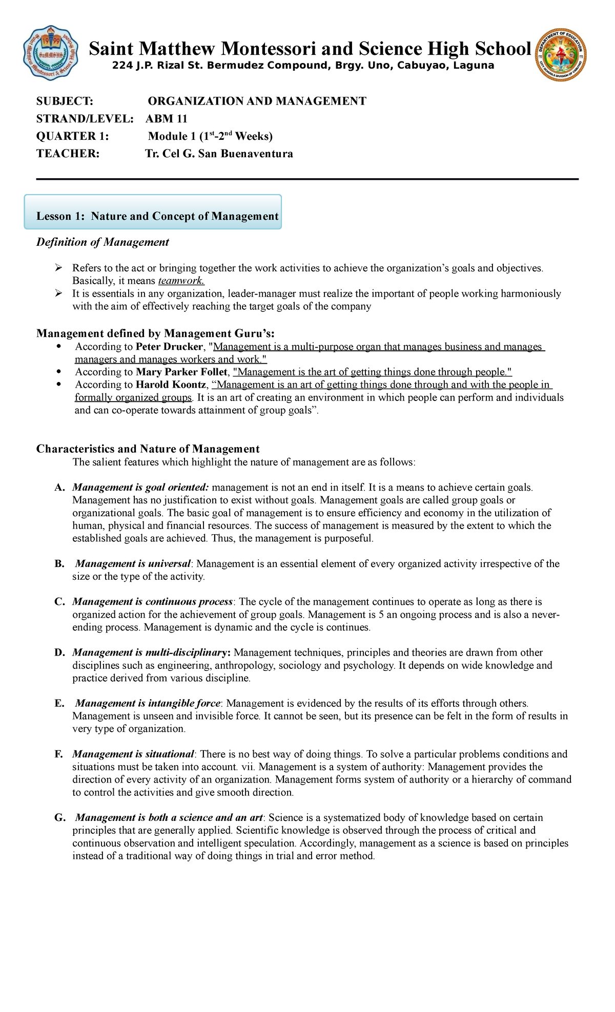 Science High School Modules at Douglas Byrd blog