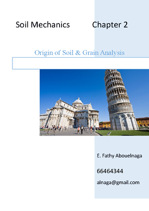 350-04-Soil Consistency Notes - Soil Mechanics Chapter 4 E Abouelnaga ...