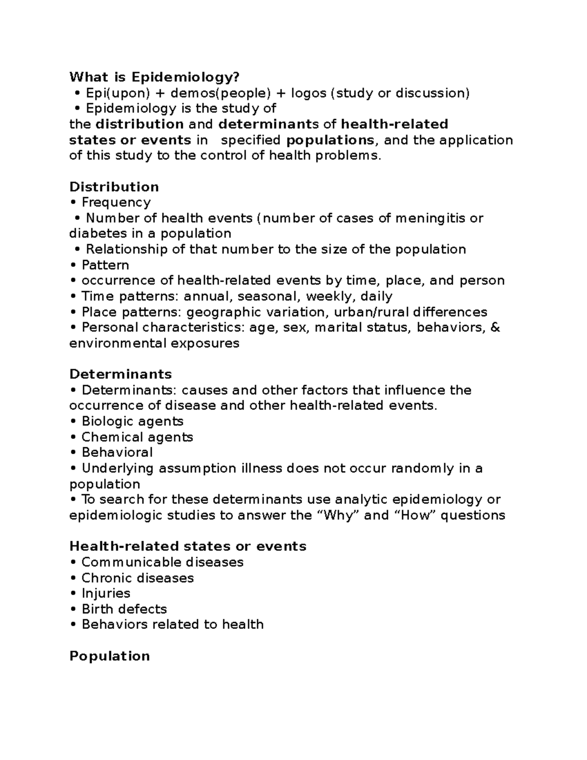 Epidemiology - Intro - GMED 5056 - Studocu
