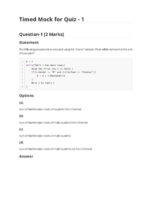 Python Week 1 Graded Assignment Solution - Week-1, Graded This document has questions. Statement ...