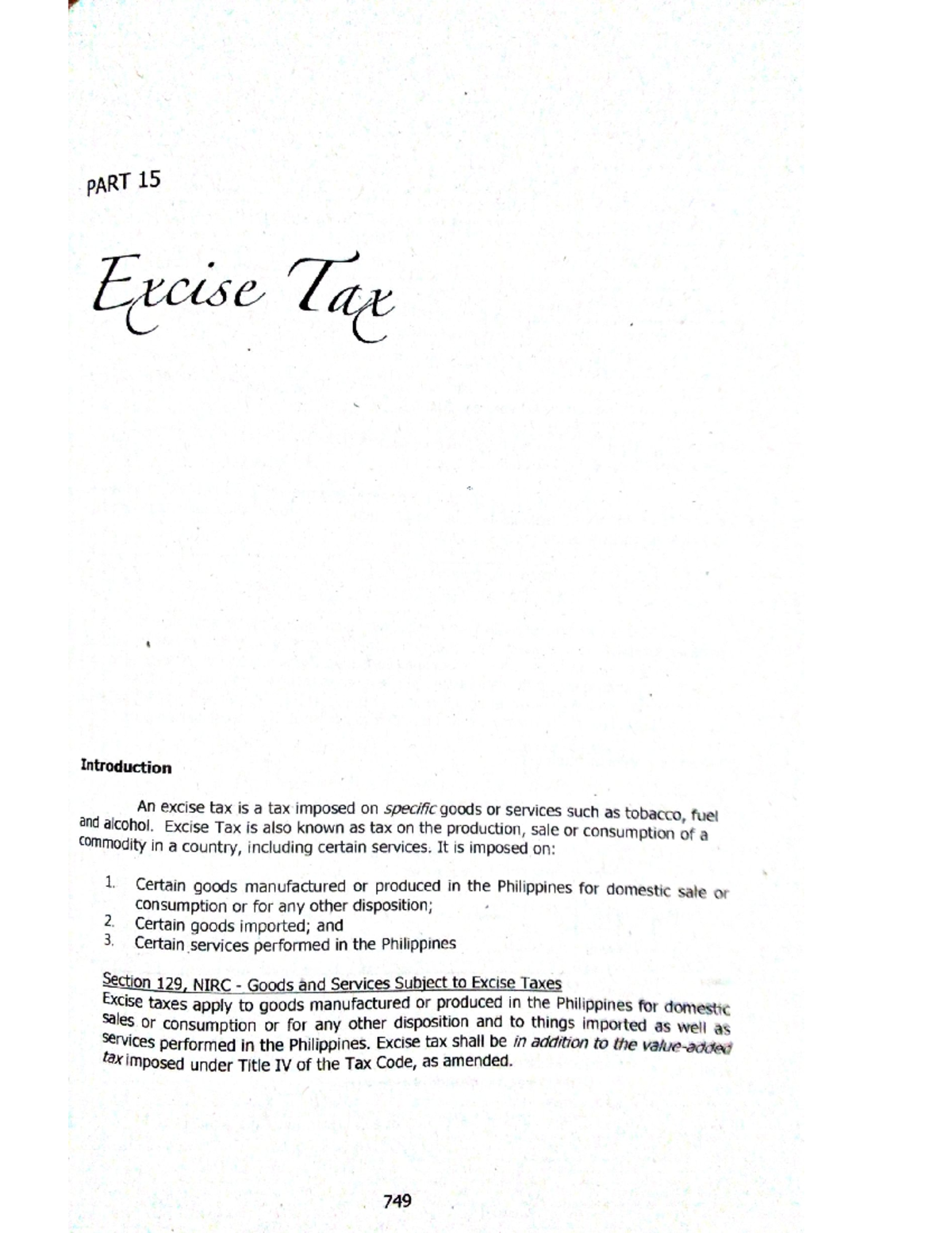 Excise - Accountancy - Studocu