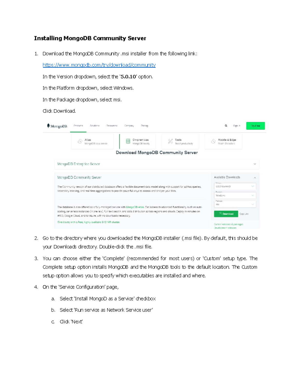 Installing Mongo DB - sdf - Installing MongoDB Community Server ...