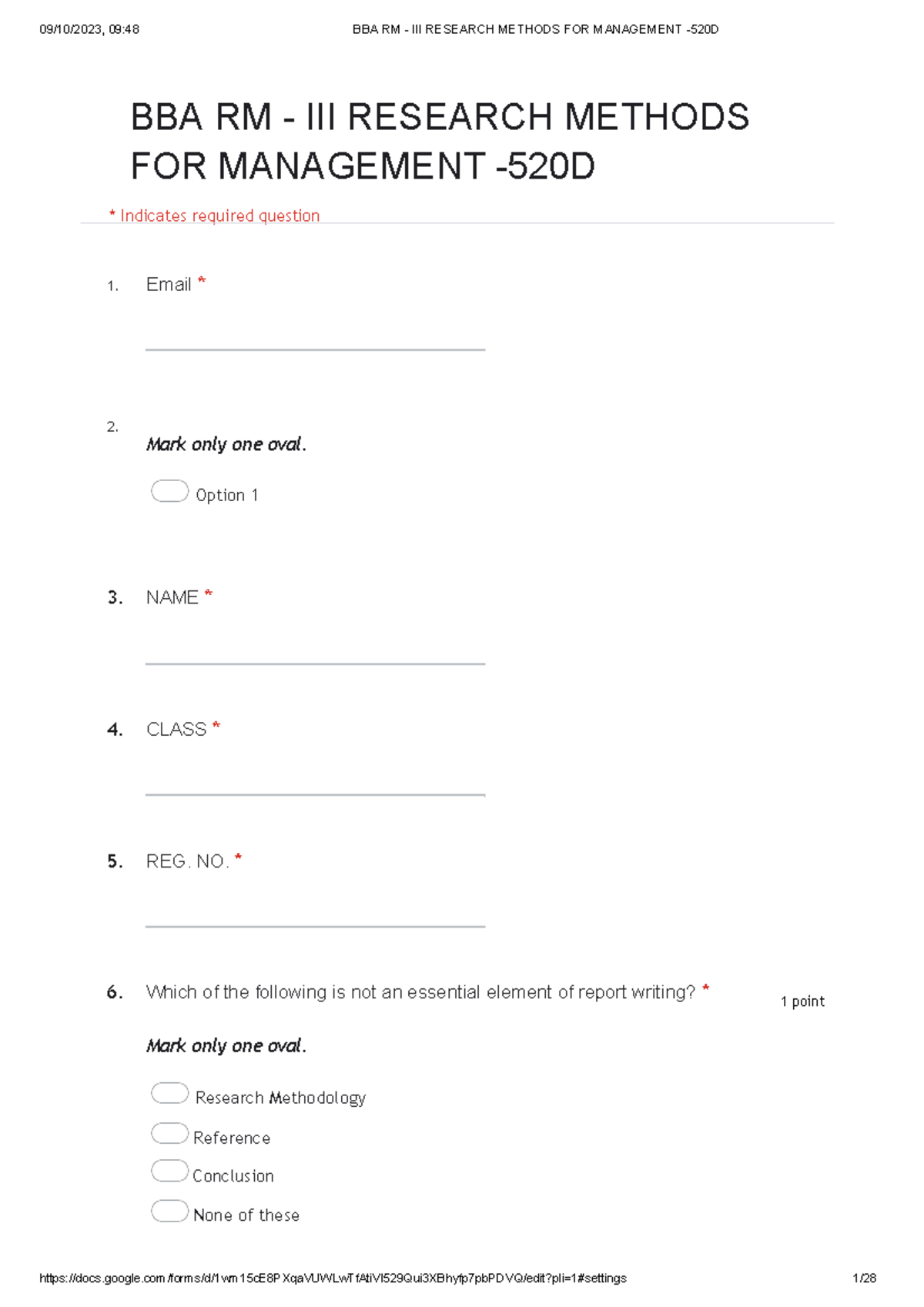 BBA RM - III Research Methods FOR Management - BBA RM - III RESEARCH ...