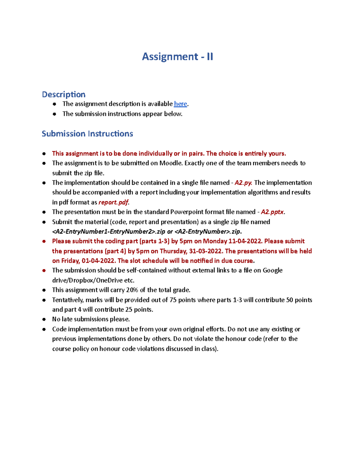 COL864-22-Assignment-II - Google Docs - Assignment - II Descripon The ...