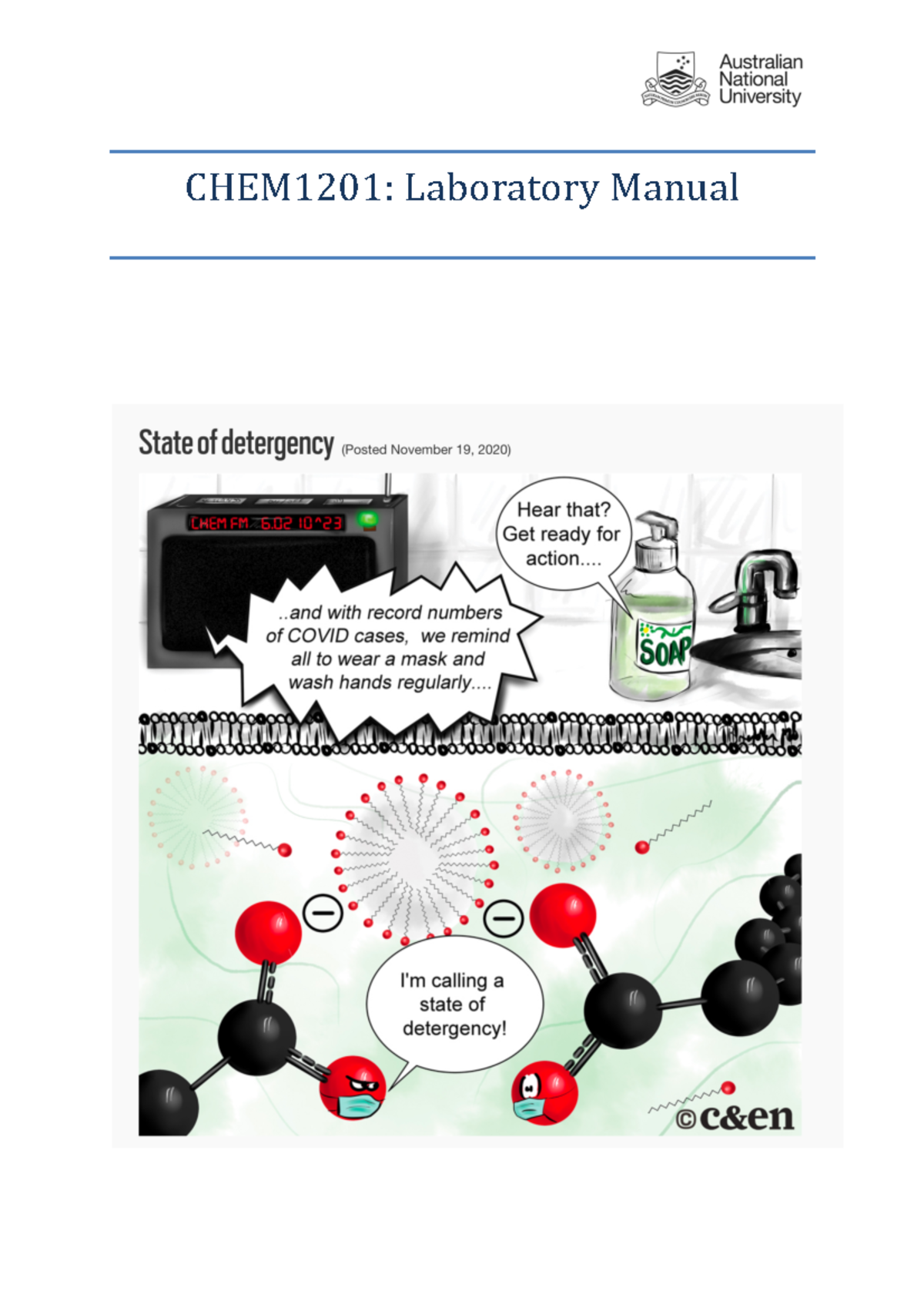 2023 CHEM1201 Lab Manual - CHEM1201: Laboratory Manual Table of ...