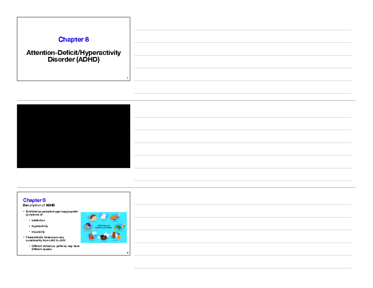 Week 6 - Chapter 8 - Attention-Deficit/Hyperactivity Disorder (ADHD) 1 ...