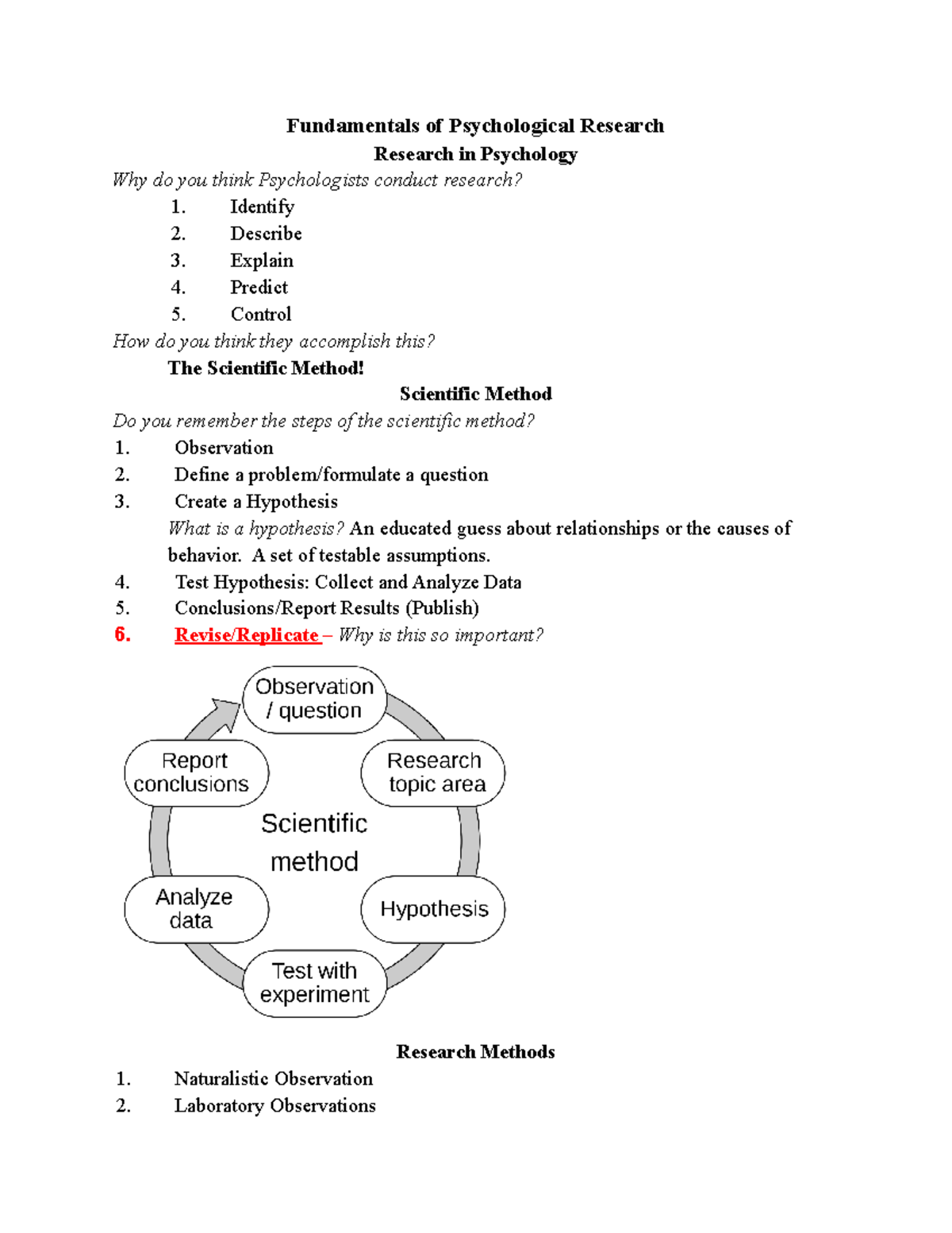 Module 2 - Fundamentals of Psychology Part 1 - Fundamentals of ...