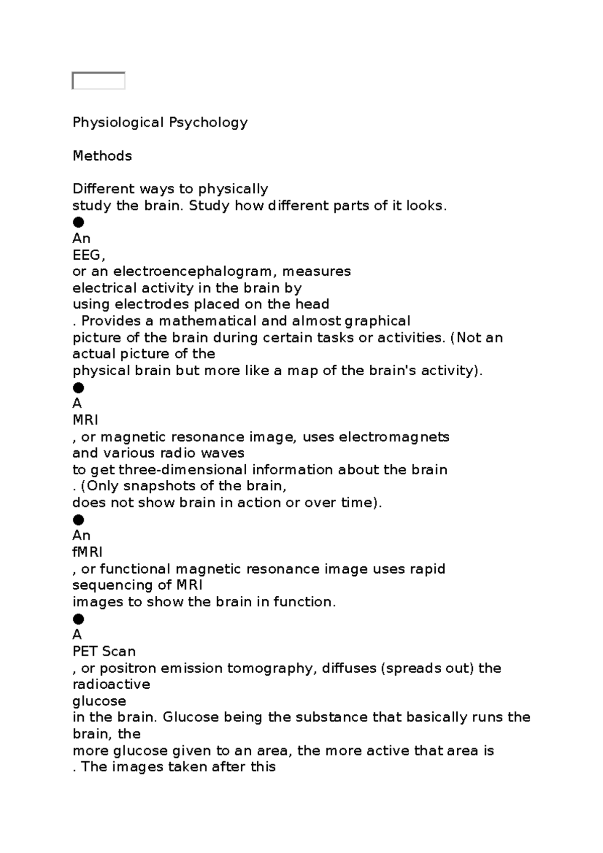 Chapter 7 Physiological Psychology - Physiological Psychology Methods ...