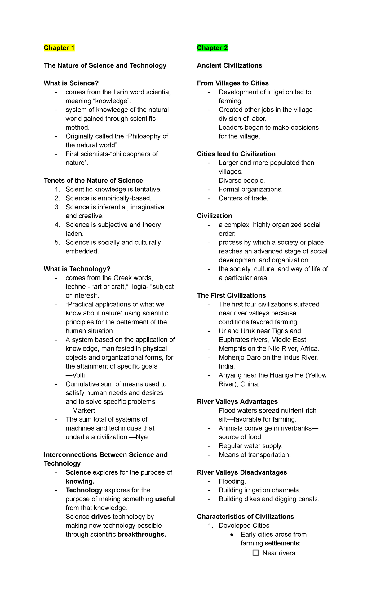 STS- Reviewer - Chapter 1 The Nature of Science and Technology What is ...