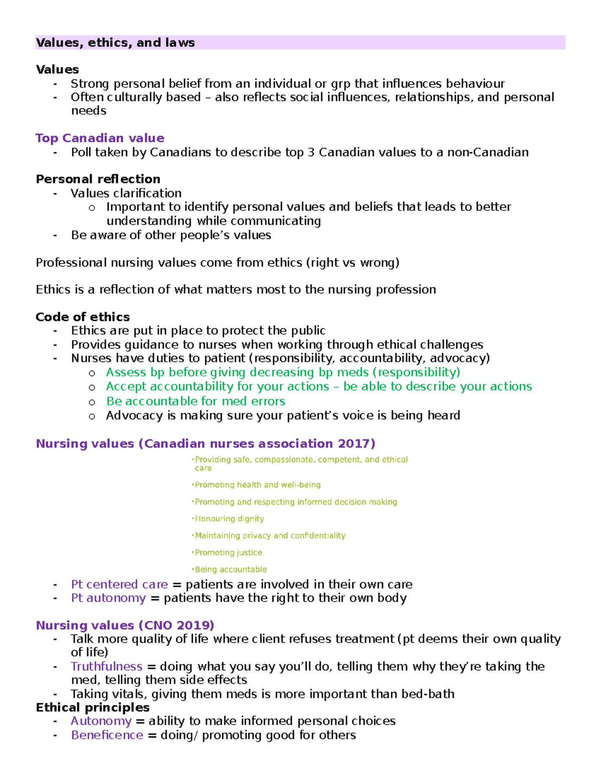5. Values, ethics, and laws - Values, ethics, and laws Values - Strong ...