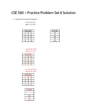 CSE560 2017-2018 Assignment 1 - CSE 560M Computer Systems Architecture I Assignment 1, due Wed ...