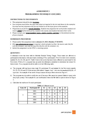 Lab of programming technique 1 - 1 Problem [35 Marks] The program given in the source code file ...
