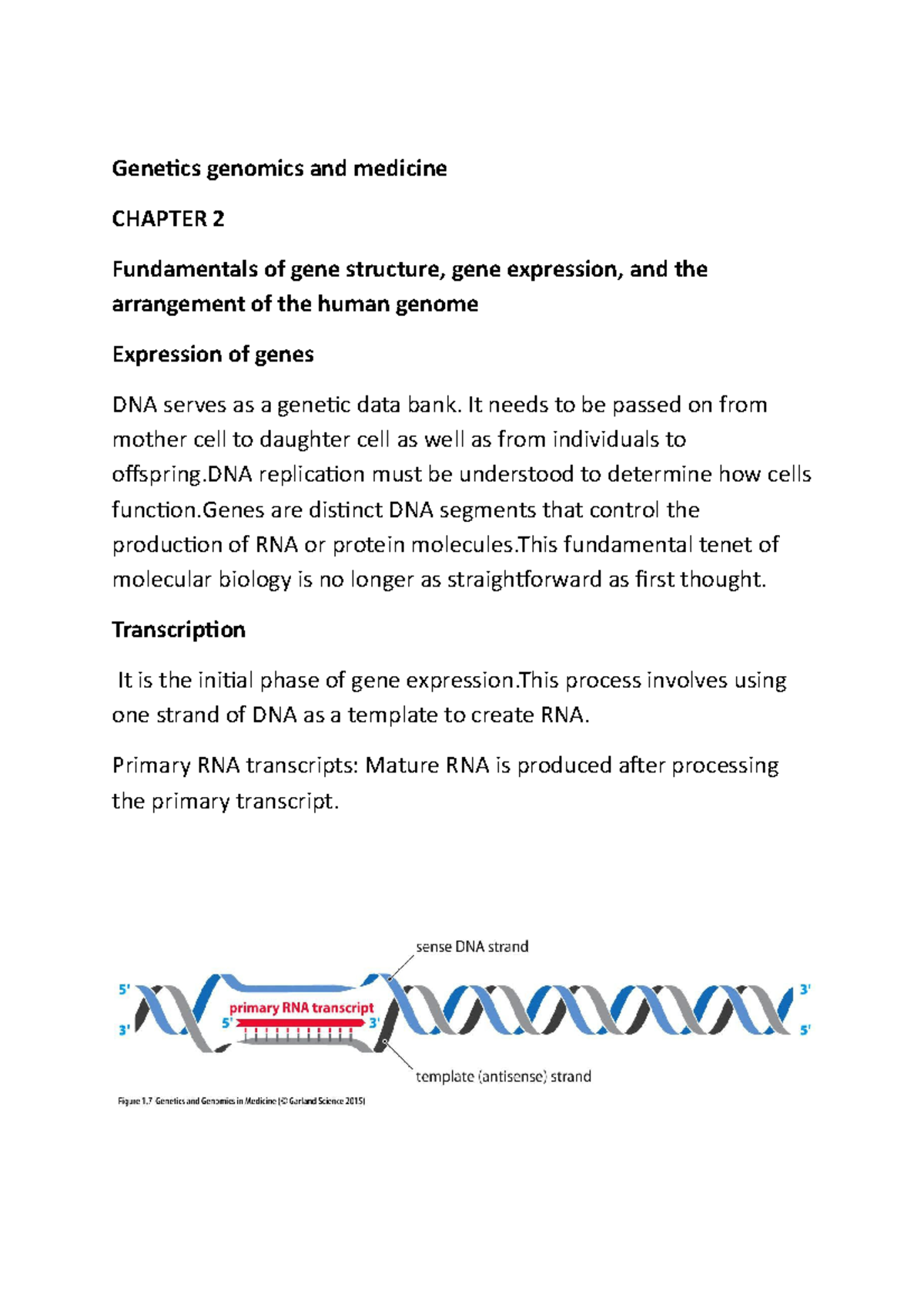 Genetics genomics and medicine - Genetics genomics and medicine CHAPTER ...