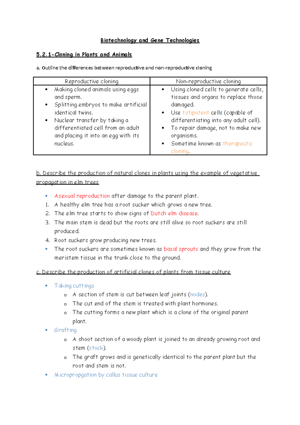 Biotechnology and Gene Technologies - 2-Cloning in Plants and Animals a ...